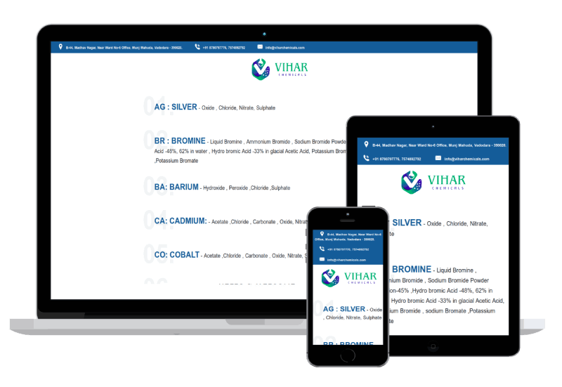 Vihar Chemicals | Unity Infoway